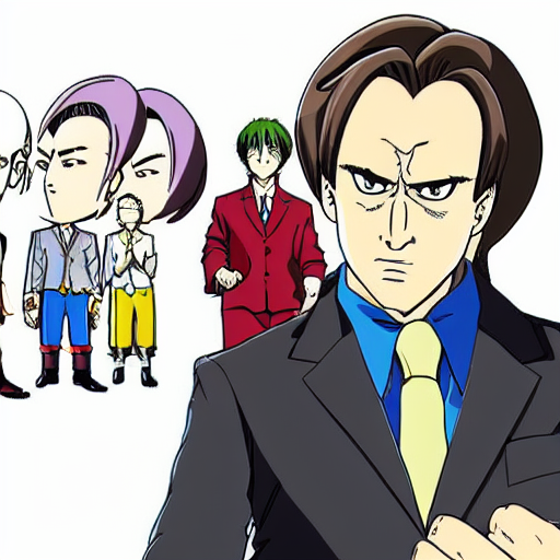 KREA AI - Saul Goodman, anime style, drawing by Akira Toriya...