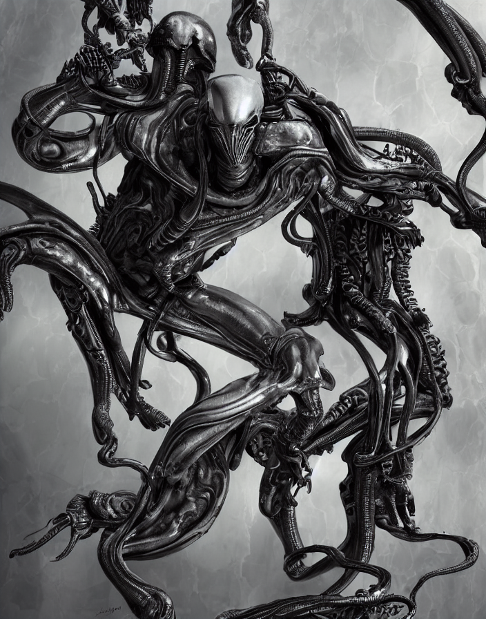 KREA AI - engineer prometheus, xenomorph alien, highly detai...