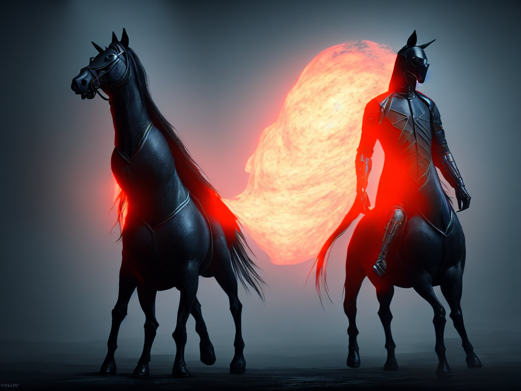 KREA AI - headless horseman in a marvel movie, science ficti...