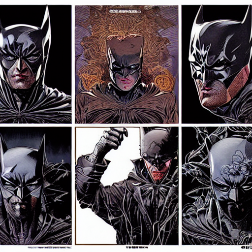 KREA AI - portrait of dark batman, symmetrical, by yoichi ha...