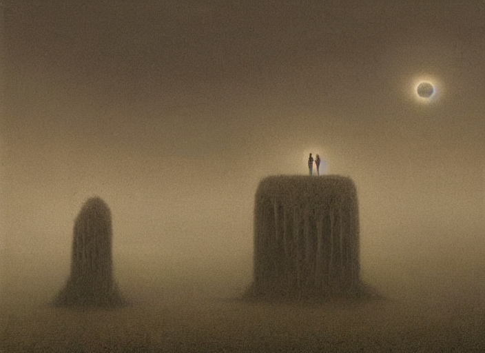 KREA AI - town of cosmic entities beyond human comprehension...