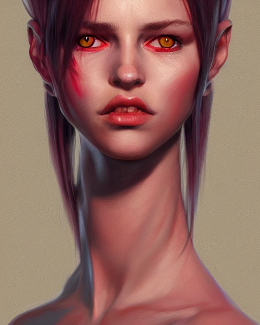 KREA AI - Portrait of tiefling, Horned human morph devilish ...