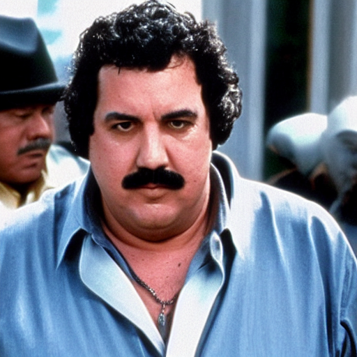 KREA AI - greyhound bus driver pablo escobar, scarface, bull...