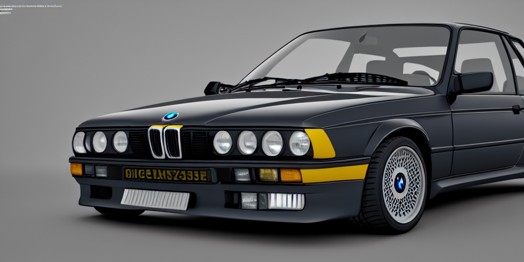 KREA AI - 1989 BMW e30 schematic. Octane render, 4k, 8k, unr...