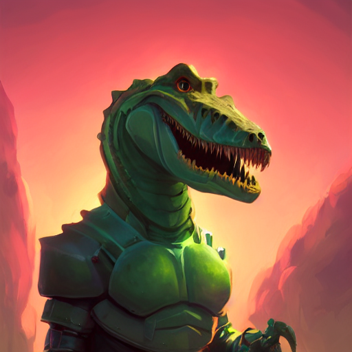 KREA AI - portrait of an antropomorphic crocodile knight, ma...