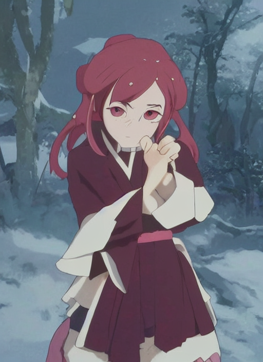 KREA AI - emma watson as nezuko Kamado from demon slayer ani...