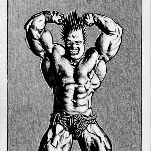 KREA AI - bart simpson the most muscular athlete in the worl...