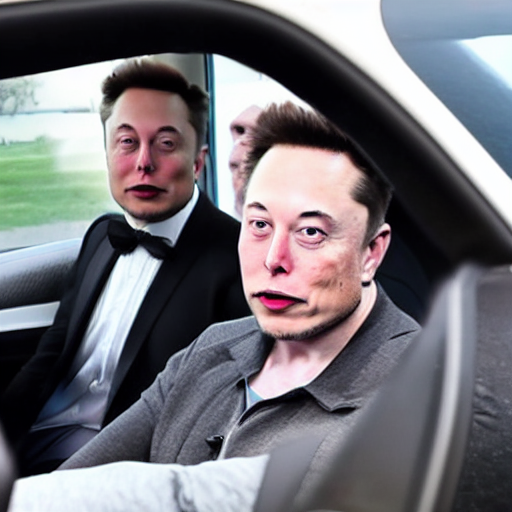 KREA AI - Elon Musk driving a Rivian, Elon Musk Face seen th... KREA AI - Elon Musk driving a Rivian, Elon Musk Face seen th...