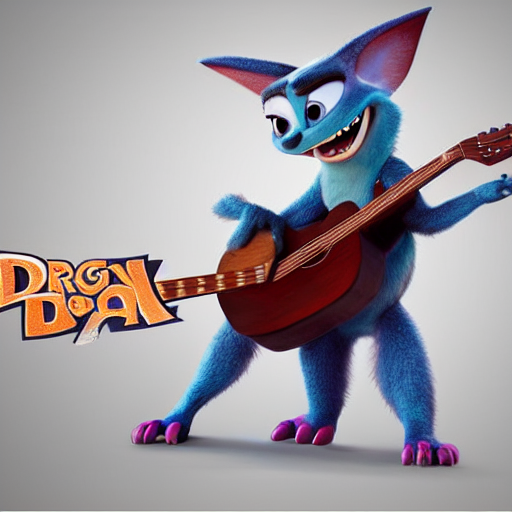 KREA AI - very cute character dragon, disney pixar Zootopia ...