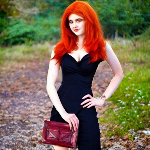 Krea Ai Redhead Ginger Very Beautiful Dressed Woman