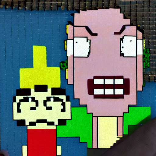 KREA AI - Rick and Morty pixel art