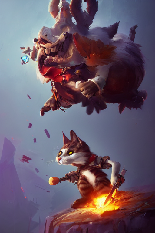 KREA AI - Rayman legends boss, A baddass cat, character desi...