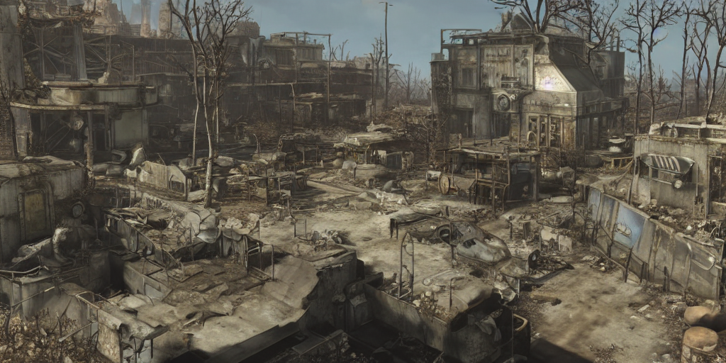 KREA AI - fallout 3 concept art render in unreal 5 ultra rea...