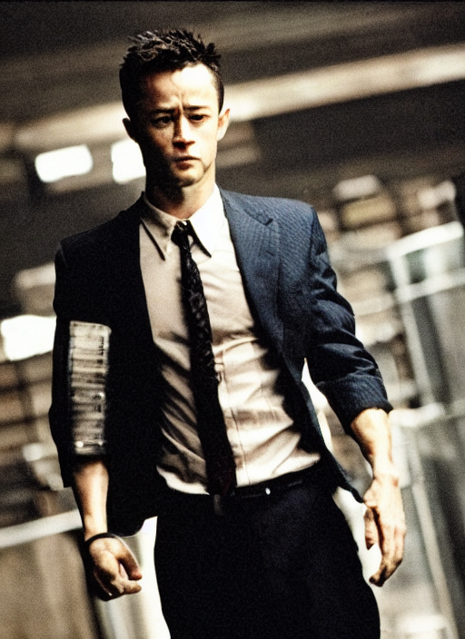 KREA AI - film still of Joseph Gordon Levitt!!! as Tyler dur...