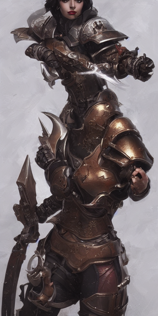 KREA AI - beautiful female inquisitor, warhammer 40k, leathe...