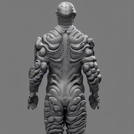 KREA AI - zbrush future cyborg 3d art Jonathan zawada plasur...