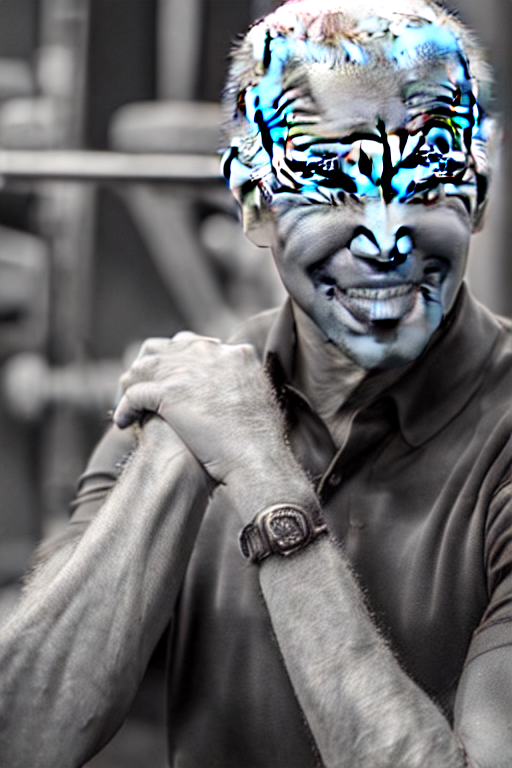 KREA AI - Joe Biden is a jacked muscle builder gigachad, gra...