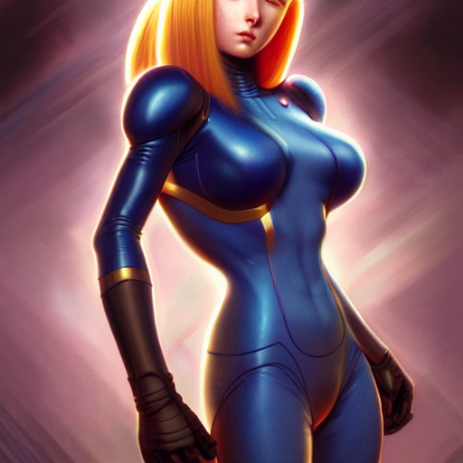 KREA AI - Zero suit Samus Aran as Magic The Gathering charac...
