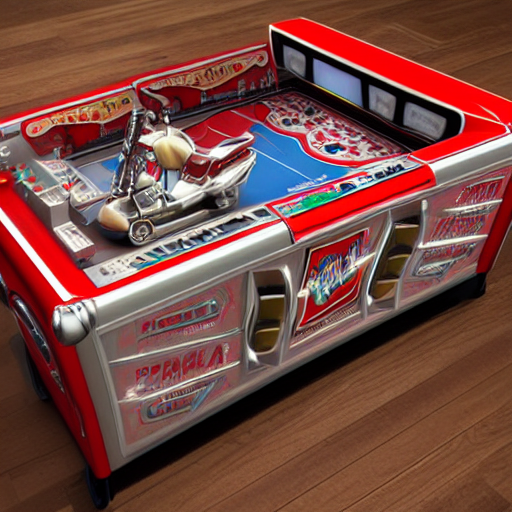 KREA AI - pee wee herman pinball machine, style of bally's p...