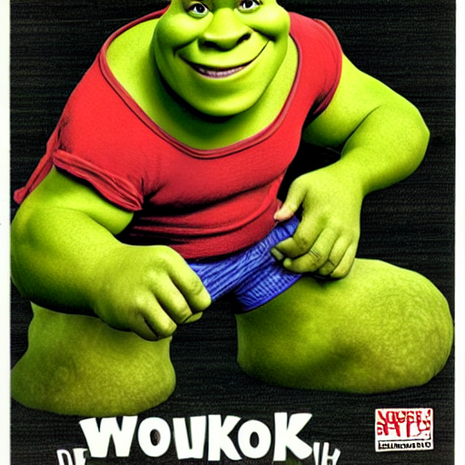 KREA AI - shrek workout routine VHS cover from 1999