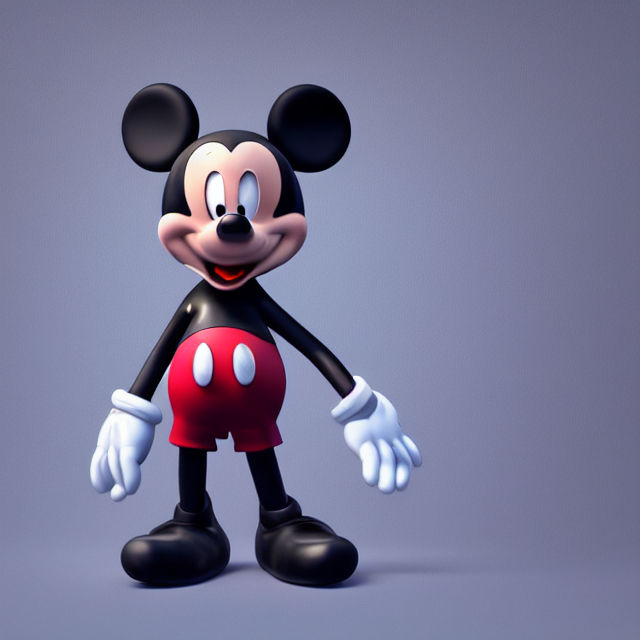 KREA AI - ultra realistic mickey mouse in the style of balen...