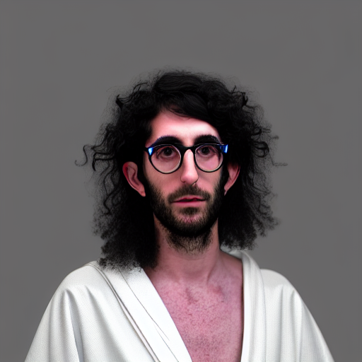 KREA AI - Hamilton Morris in a white robe with 7 Chakras in ...