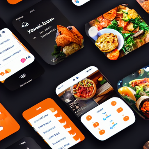 KREA AI - Extremely detailed layout of home screen of a food...