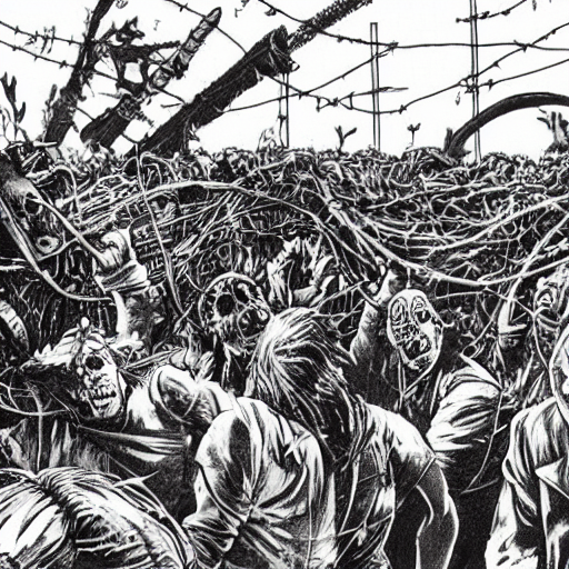 KREA AI - A photo of hundreds of ravenous zombies attacking ...