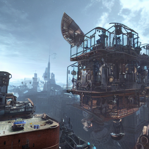 Krea Ai 3 Rd Person Game Still Of A Steampunk First Person