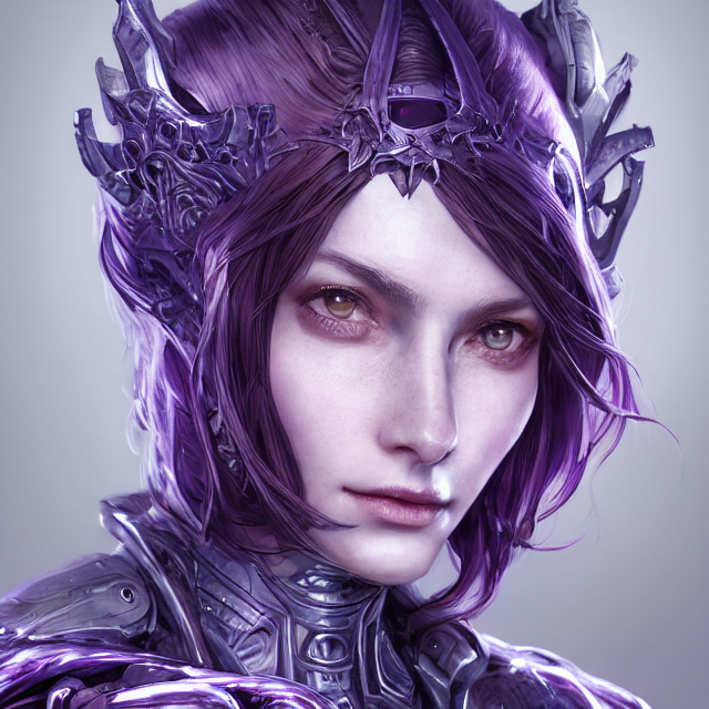 Krea Ai Facial Portrait Of A Pale Woman In Sci Fi Armor