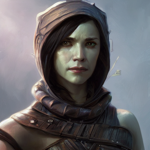 KREA AI - female dragonborn rogue, lifelike, portrait, highl...
