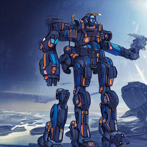 Krea Ai Comic Art Mech Pilot In A Flightsuit Black Hair