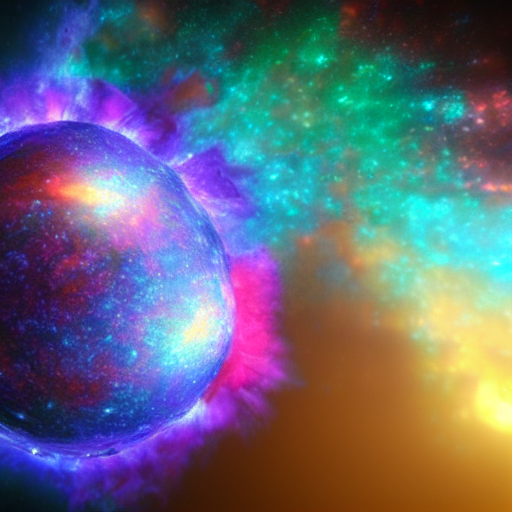 KREA AI - ultrarealistic rainbow supernova, intricate detail...