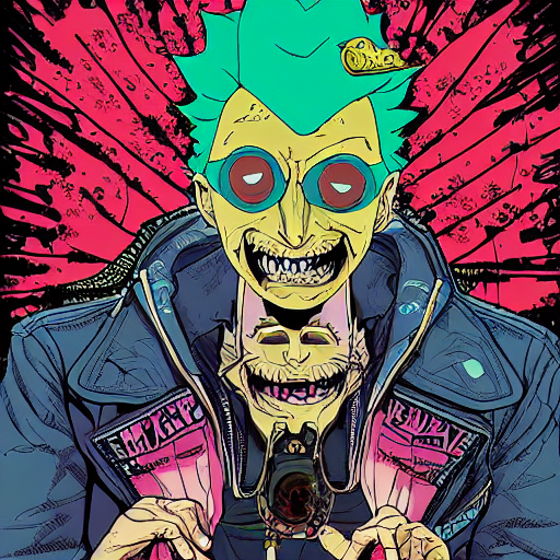 KREA AI - evil morty, president morty, eye patch morty, hype...