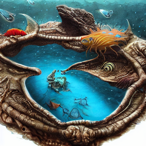 KREA AI - underwater alien playground, photorealistic, detai...