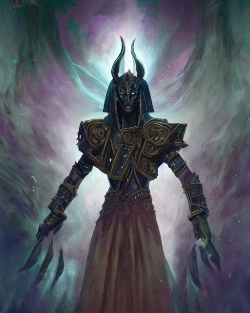 KREA AI - Anubis Necromancer, magic the gathering artwork,