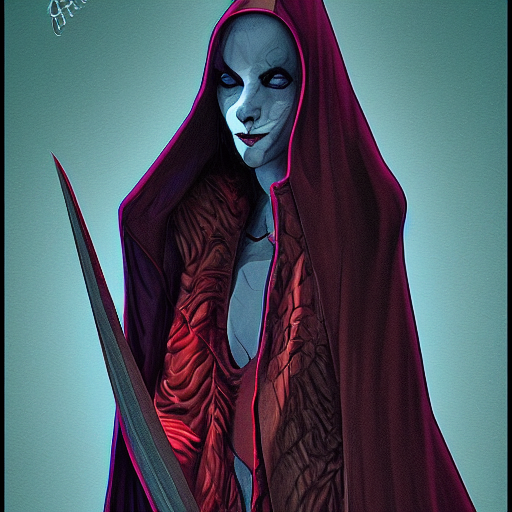 KREA AI - 4D beautiful Vampire with a cloak and scythe , 35m...