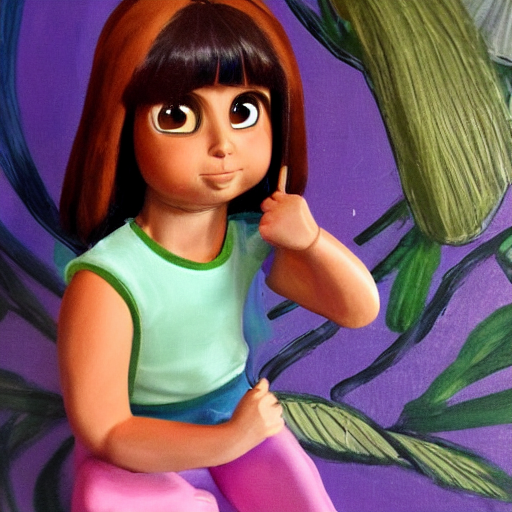 KREA AI - dora the explorer as the real girl, studio anatomi...