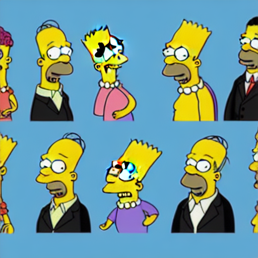 KREA AI - The Simpsons, digital art, cartoon style.