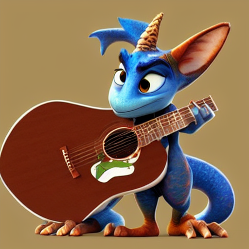 KREA AI - very cute character dragon, disney pixar Zootopia ...