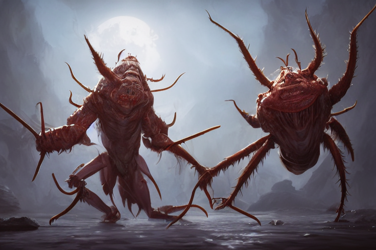 KREA AI - a dnd monstrous cockroach, made by stanley artgerm...