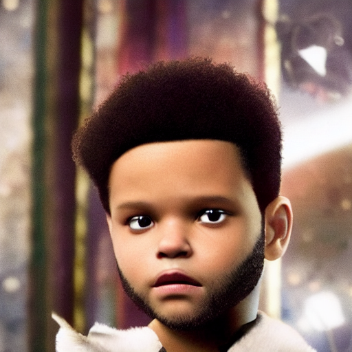 KREA AI - the weeknd as a child in the movie the polar expre...