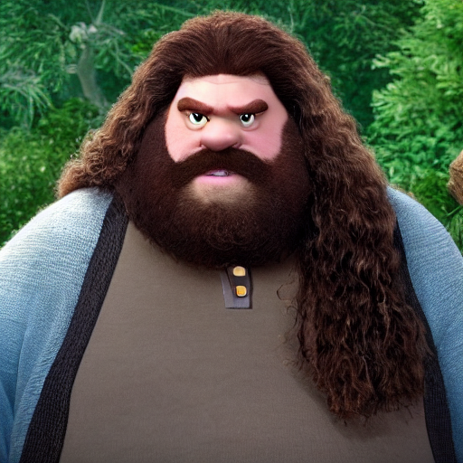 KREA AI - Hagrid from Harry Potter as seen in Disney Pixar's...