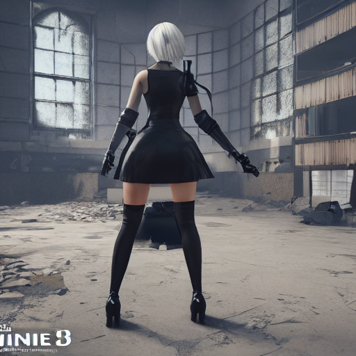 KREA AI - 2B nier automata in csgo, detailed, artstation, co...