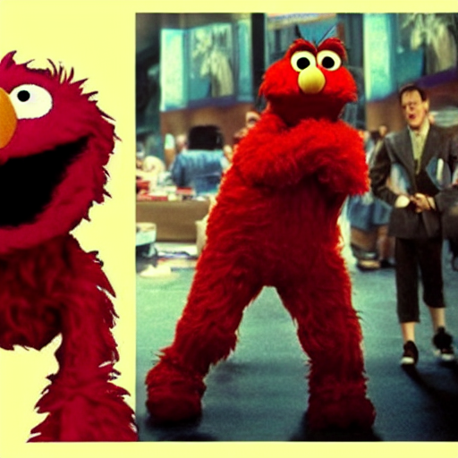 KREA AI - Elmo in the movie Fight Club, ultra realistic, hig...