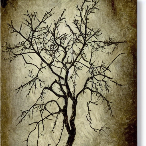 KREA AI - atlas tree leaf texture map, tree branches white b...