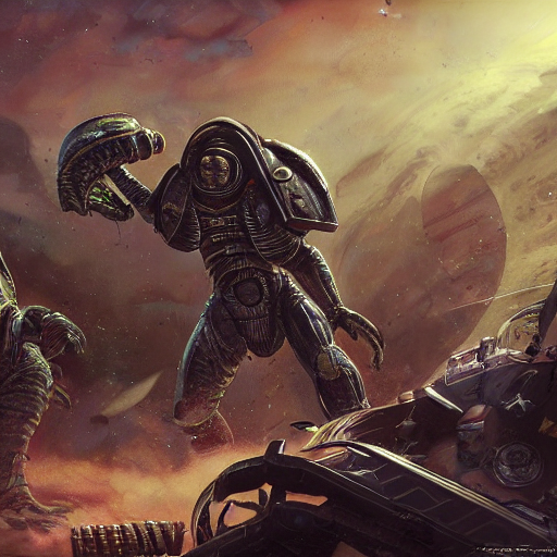 KREA AI - Space Marines from Alien 2 fighting Navi from Avat...