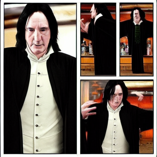 KREA AI - Severus Snape dances in a bar, realistic, full bod...