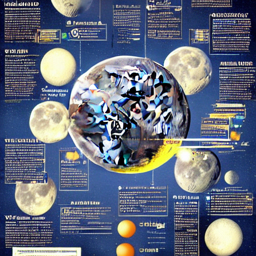 KREA AI - infographic showing the anatomy of the moon