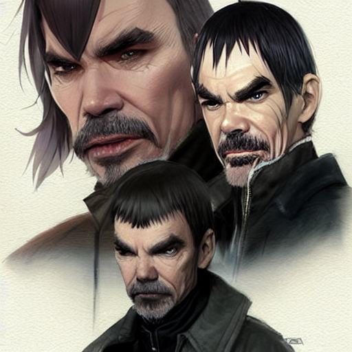 KREA AI - billy bob thornton is lorne malvo is a cyborg, he ...